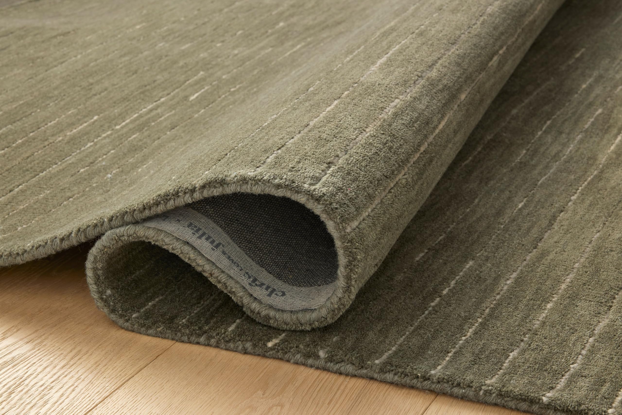 Loloi Chris Loves Julia Henry Collection HEY-01 Olive/Ivory 7'-9" x 9'-9", .50" Pile Height, Area Rug