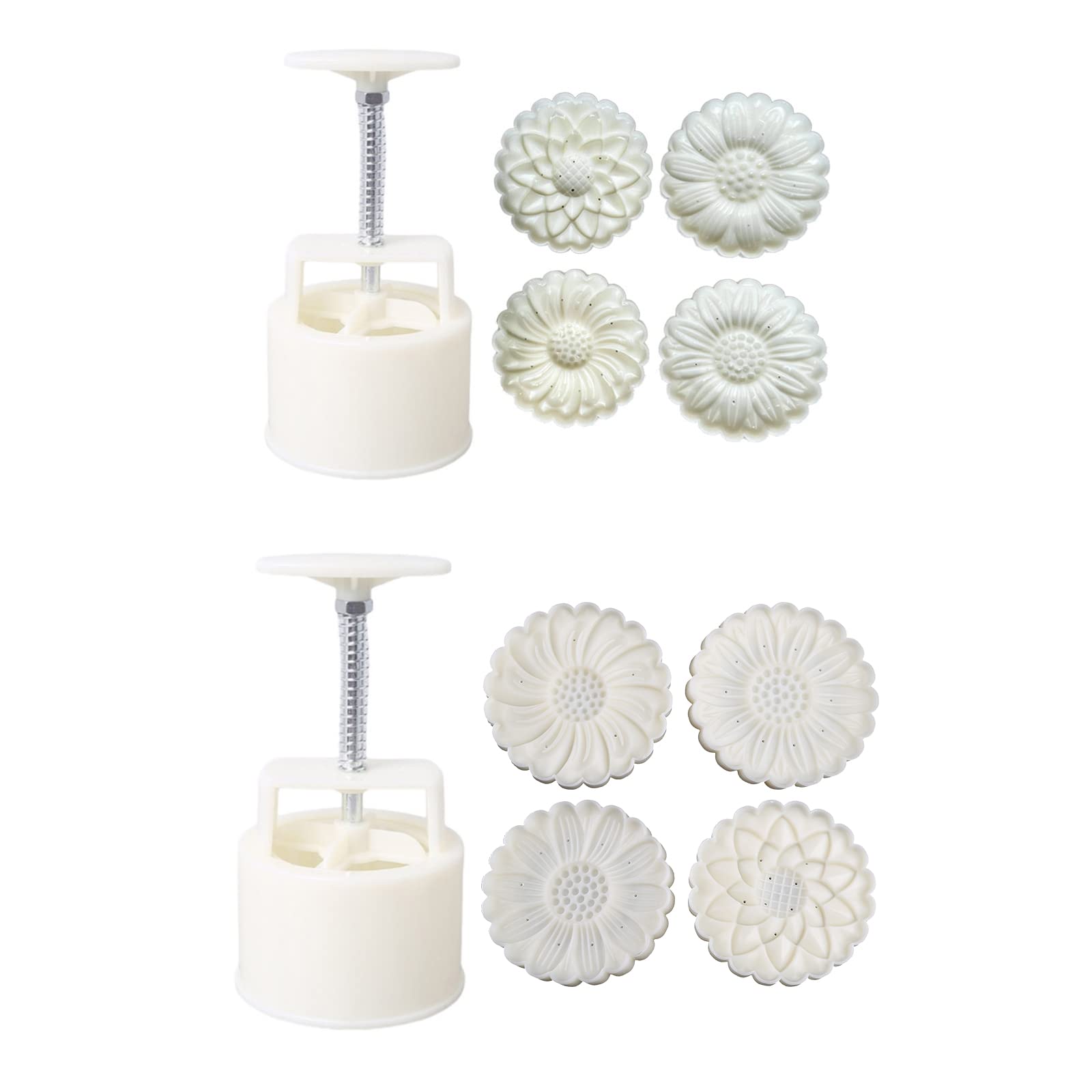 Fogun 200g Flower Shape Plastic Mooncake Molds Mooncake Mold DIY Baking Accessories Kitchen Tools for Mid-Autumn Festival