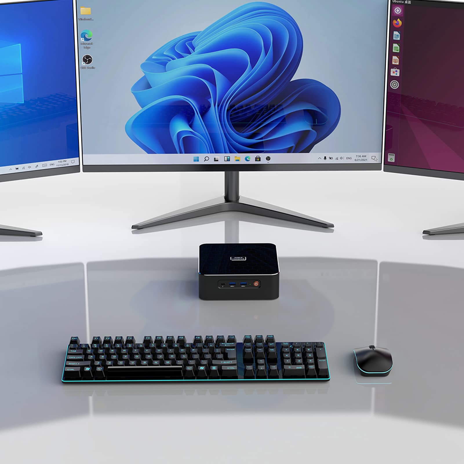 KingnovyPC Mini PC Gamer AMD Rzyen 9 6900HX Window 11 Pro,Desktop Computer,32GB DDR5,2TB PCIe4.0 SSD, 8 Core 16 Threads Radeon 680M, USD,HDMI,DP,Dual 2.5G LAN Gaming Computer WiFi6 BT5.2
