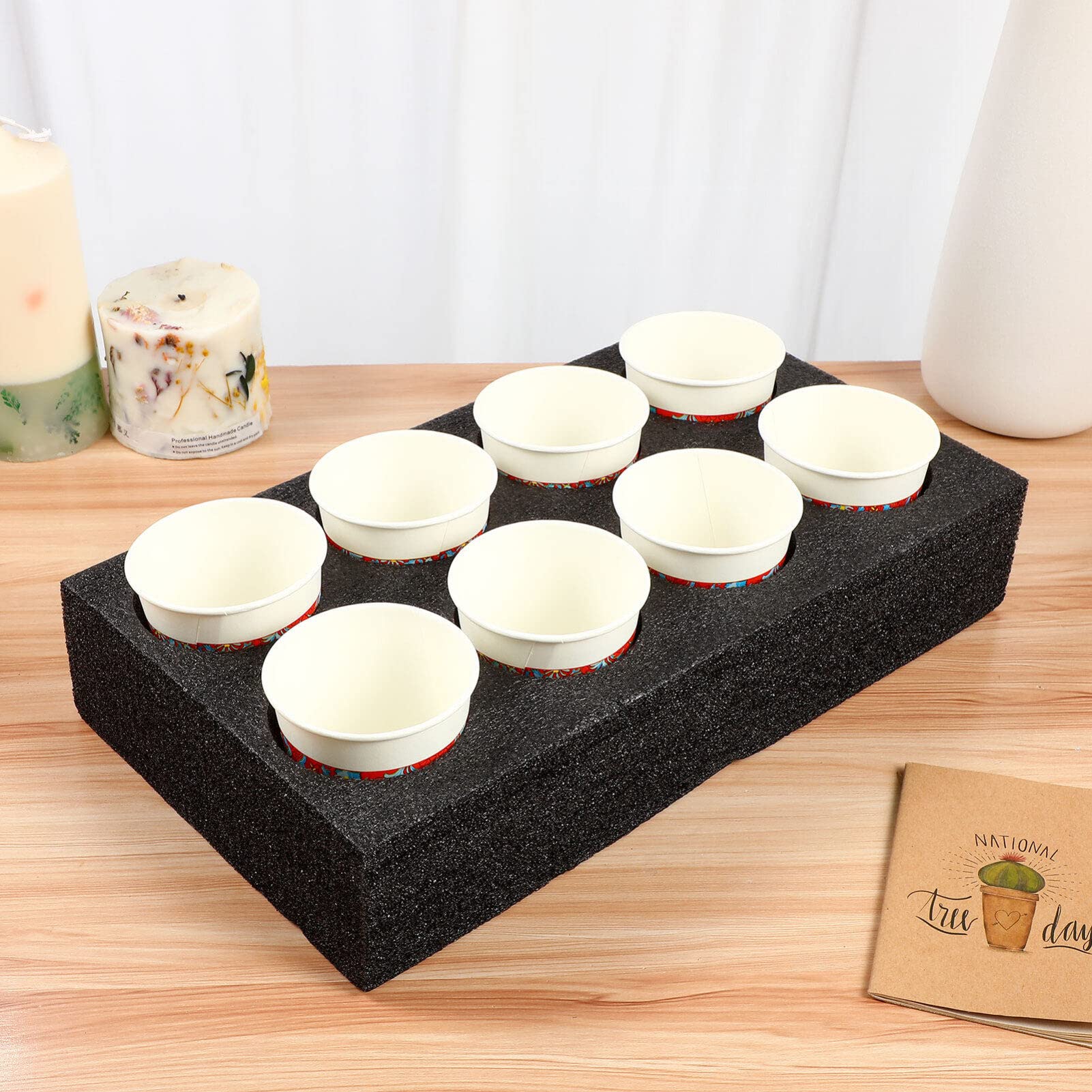 Drink Holder Coffee Carrier Tray Porous Accessories Cold Drink Coffee Universal Carry Beverage Carrier Commercial Drink Cup Hanger Tray Pearl Cotton Takeaway Cup
