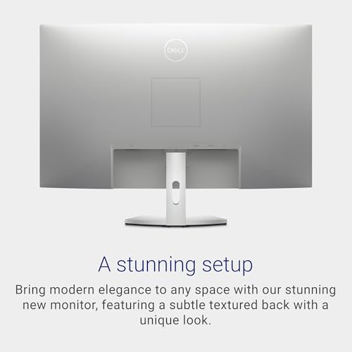 Dell S3222HN Curved Monitor - 31.5-inch FHD (1920x1080) 75Hz 4Ms 1800R Curved Display, HDMI Connectivity, AMD FreeSync Technology, Tilt Adjustability - Silver