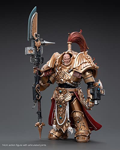 Pipigirl JoyToy Warhammer 40K Space Marine Genuine License 1/18 Soldier, Adeptus Custodes Shield-Captain in Allarus Terminator Armour, 4inch Models Action Figures Kits (Hydon Seronis)