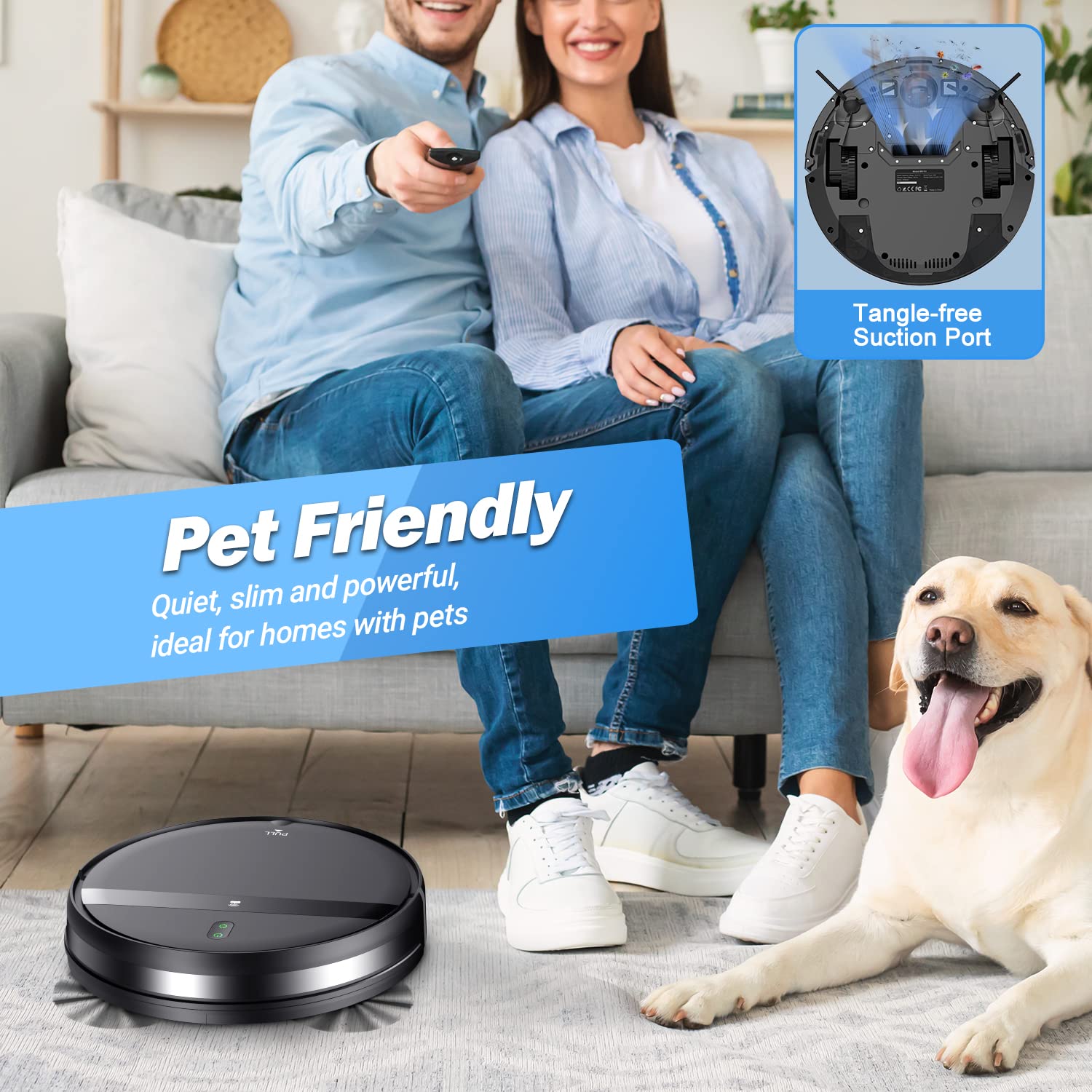Kilgone Robot Vacuum Cleaner, App/Voice Control, Robot Vacuum and Mop Combo 2 in 1, Automatic Recharge Robotic Vacuum, Long Runtime, Self-Charging, Cleans Carpets, Hard Floors & Pet Hair Efficiently