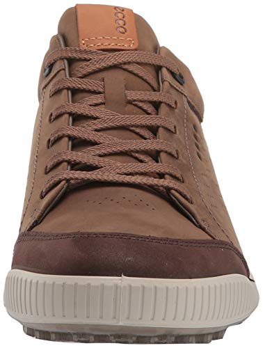 ECCO Men's Street Retro Hydromax Golf Shoe, Birch/Coffee Camel Nubuck, 12-12.5