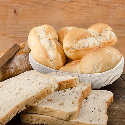 Hiceeden 15 Pieces Bread Proofing Basket Cloth Liner, 7.8 Inch Oval Natural Fiber Dough Banneton Proofing Basket Cover for Homemade Bread Home Baking, Fit for 7.8" Diameter or Smaller Basket