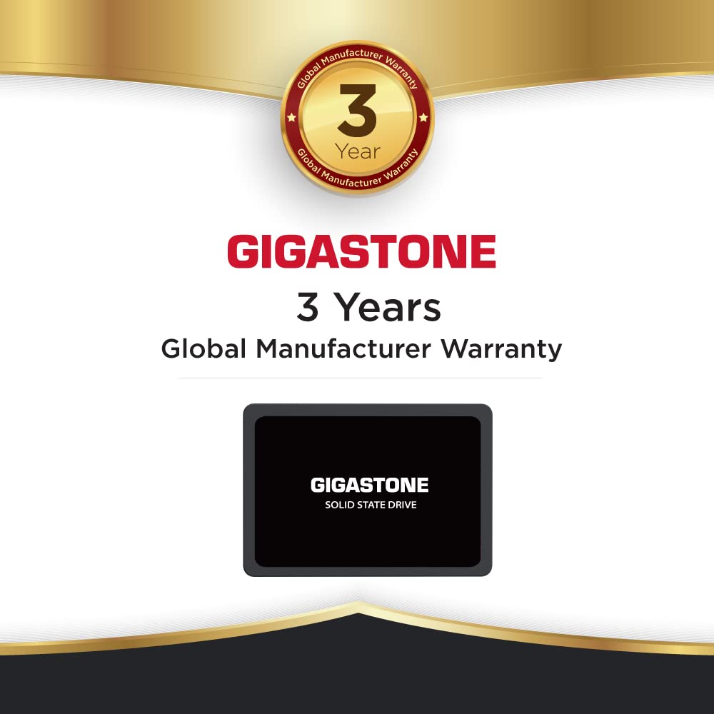 Gigastone SATA SSD 1TB 2.5 inch SSD 520MB/s Upgrade Laptop PC Memory and Storage PS4 HDD Replacement 2.5" Internal Solid State Hard Drives SATA III SLC Cache 3D NAND Increase Performance