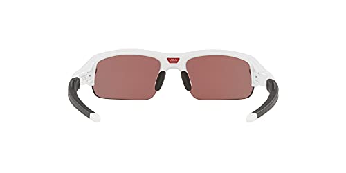 Oakley Youth OJ9008 Flak XXS Square Sunglasses, Polished White/Prizm Field, 58 mm