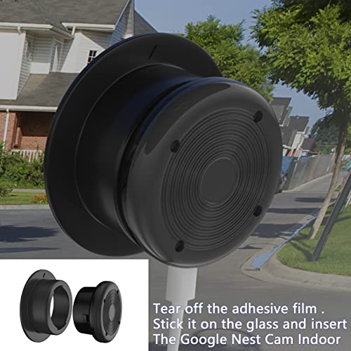 Teccle Window Mount for Google Nest Camera Indoor, Through Window Use Nest Cam, No Indoor Reflections (Black/Pack of 2)