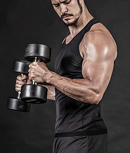 DRSKIN Men’s Y-Back Sauna Sweat Suit Heat Trapping Compression Tank Top Vest Weight Loss Shirt Premium Slimming Workout (Y-SAUNA-TA B01,2XL)