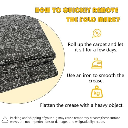 KINXTUCYZ Keep Off Area Rug Yoga Sofa Polyester Carpet Floor Door Mat for Home Art Decor Living Room Bedroom (NKF03, 60x40in(150x100cm))