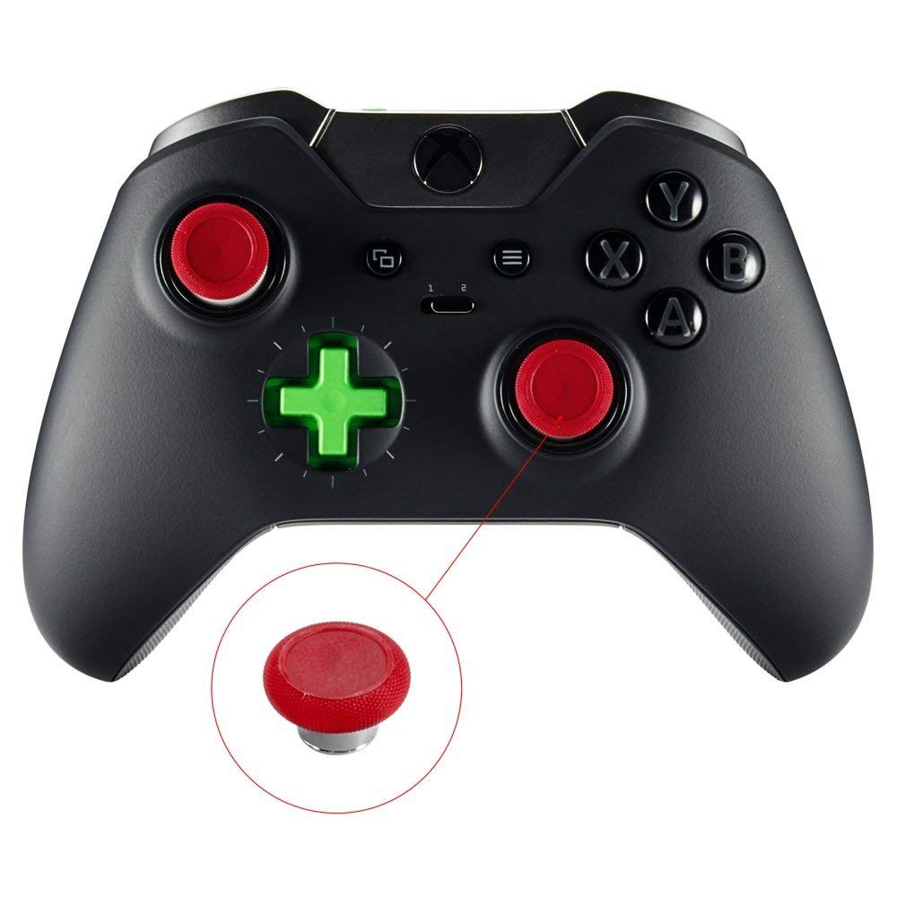 E-MODS GAMING 6 in 1 Swap Thumbstick Grips Replacement Parts for Xbox One Elite Controller (Model1698)- Red