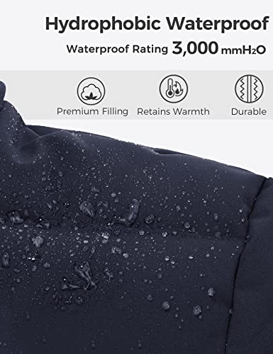 Wantdo Men's Big and Tall Puffer Jacket Long-Sleeve Lightweight Down Jacket Warm Winter Coat Navy 3X-Large Big