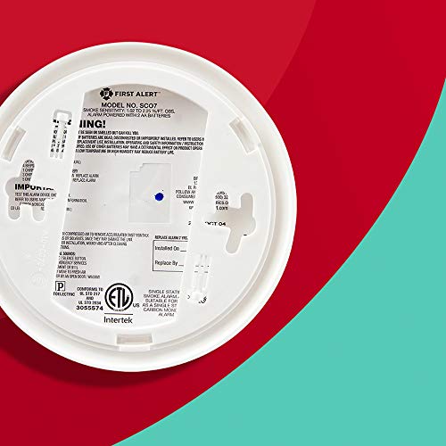 First Alert SCO7CN Combination Smoke and Carbon Monoxide Detector with Voice and Location, Battery Operated , White