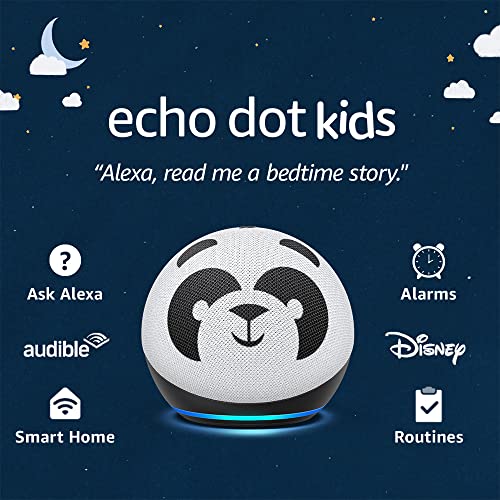 Echo Dot (4th Gen, 2020 release) Kids | Designed for kids, with parental controls | Panda