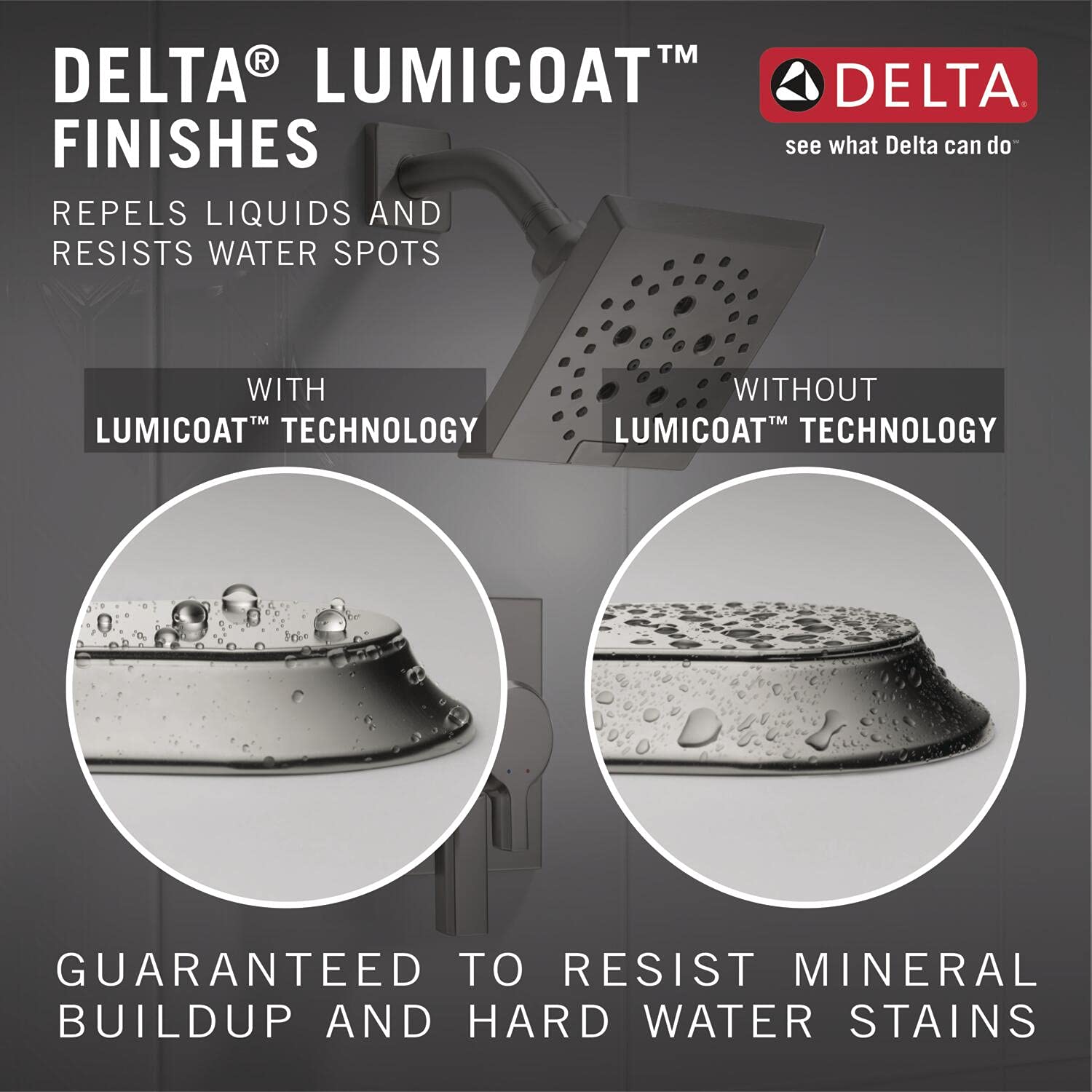 Delta Faucet 4-Spray Touch-Clean H2Okinetic In2ition 2-in-1 Dual Hand Held Shower Head with Hose and Magnetic Docking, Stainless 58473-SS