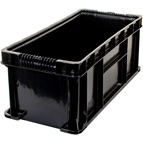 Dynamic Discs Disc Golf Storage Bins, Frisbee Storage and Organization, Holds up to 25-40 Discs Golf Drivers & Putters, Space Saver Storage Box, Black (2-pack)