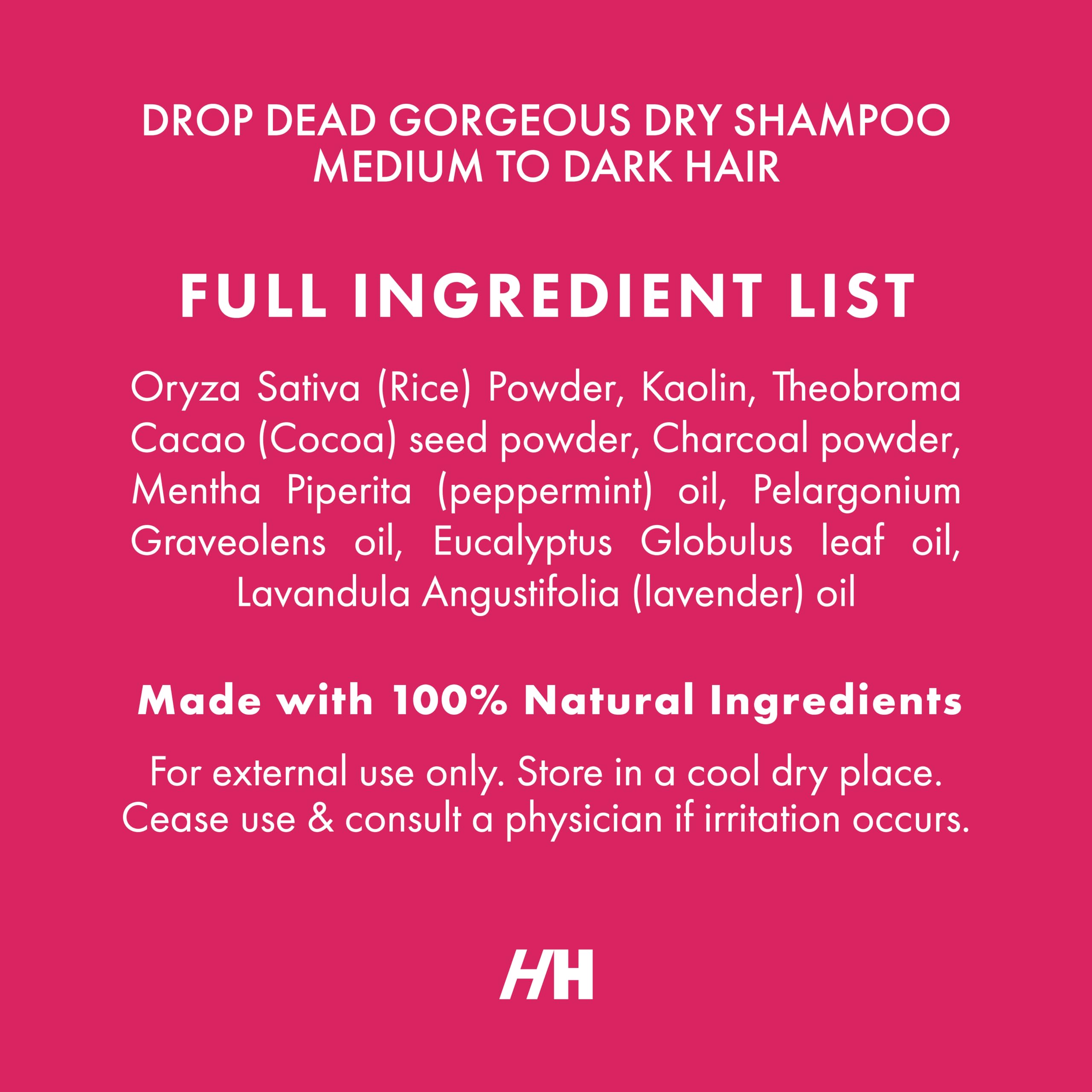 Dry Shampoo Volume Powder and Brush Natural Clean and Vegan Ingredients Sustainable Beauty For Medium and Dark Hair.