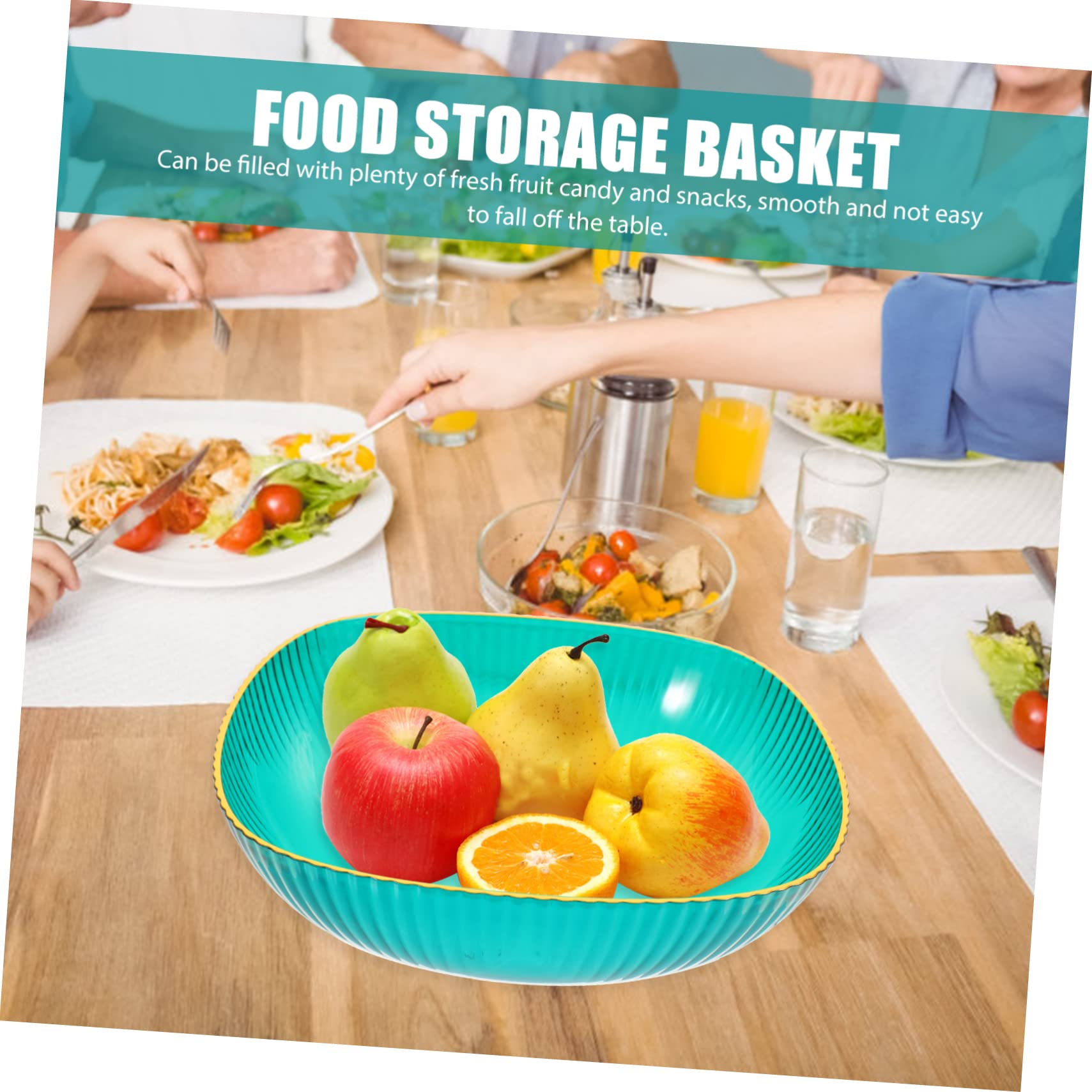 Fish Bowl Home Entertaining Fruit Bowl Plastic Dessert Bowls Large Serving Bowl with Gold Trim Fruit Basket Vegetable Bowl Snack Candy Bowl Dried Fruit Tray for Kitchen Candy Dish