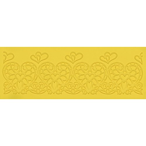 Global Sugar Art Hearts Embrace Silicone Lace Mat by Chef Alan Tetreault