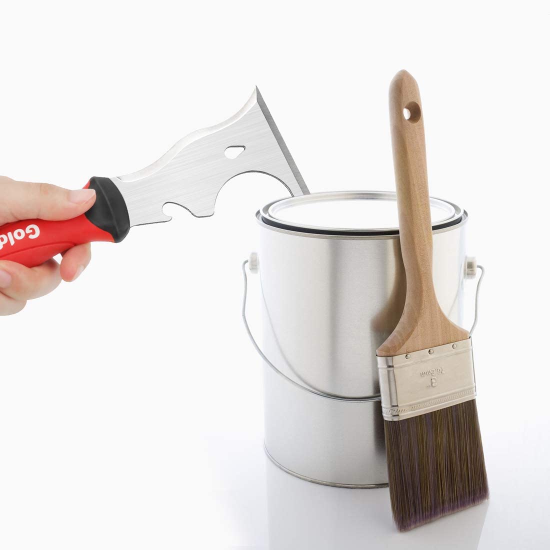 Goldblatt 9-in-1 Drywall Paint Scraper, Stainless Steel Putty Knife Scraper & Goldblatt 2 Pack Panel Carrier