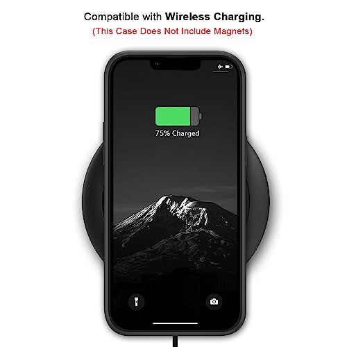 TENDLIN Compatible with iPhone 14 Plus Case Wood Grain with Carbon Fiber Texture Design Leather Hybrid Slim Case Black