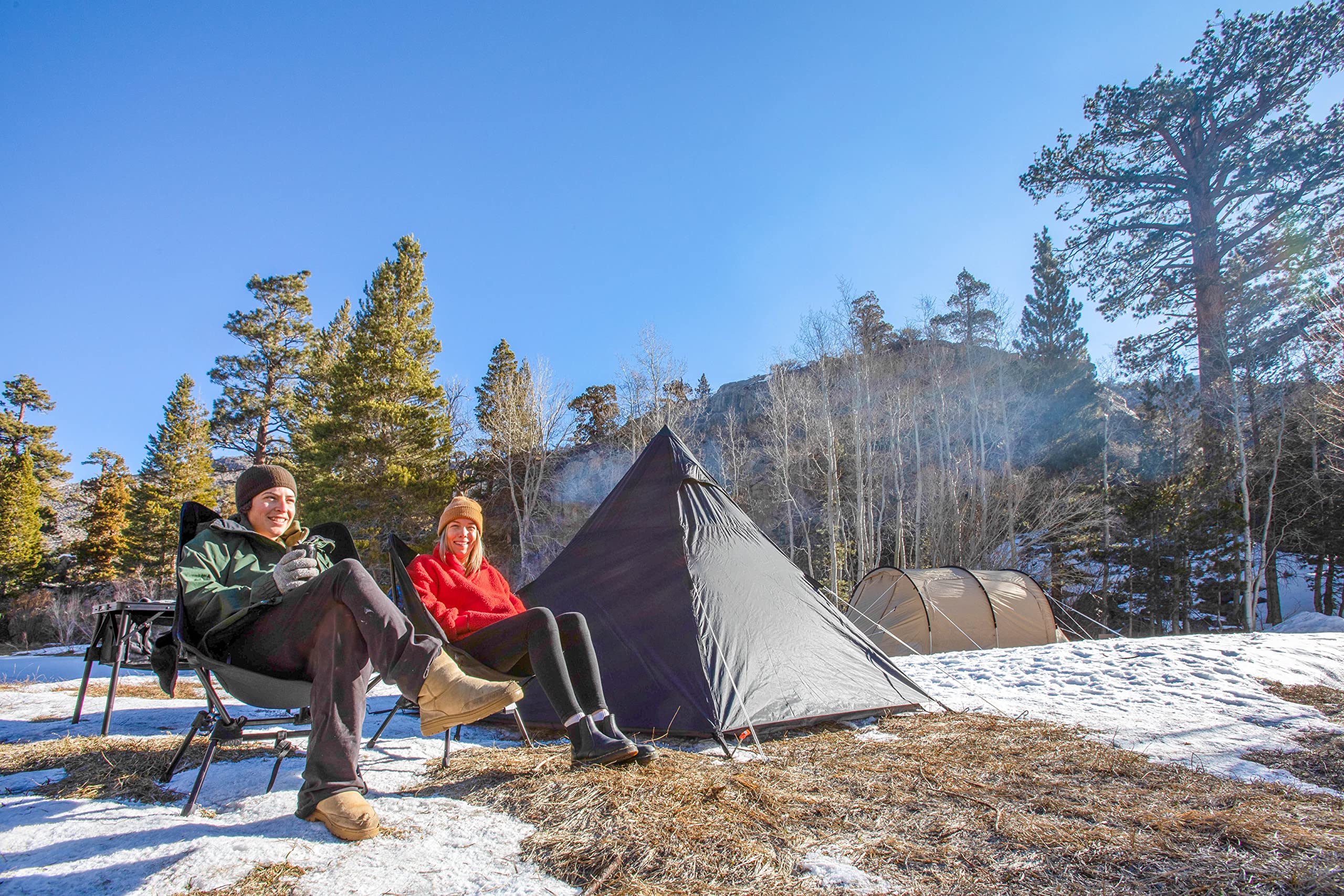 DOD Ichi One Pole Tent - A Roomy Teepee/Tipi Style Tent for Camping - Black - Medium