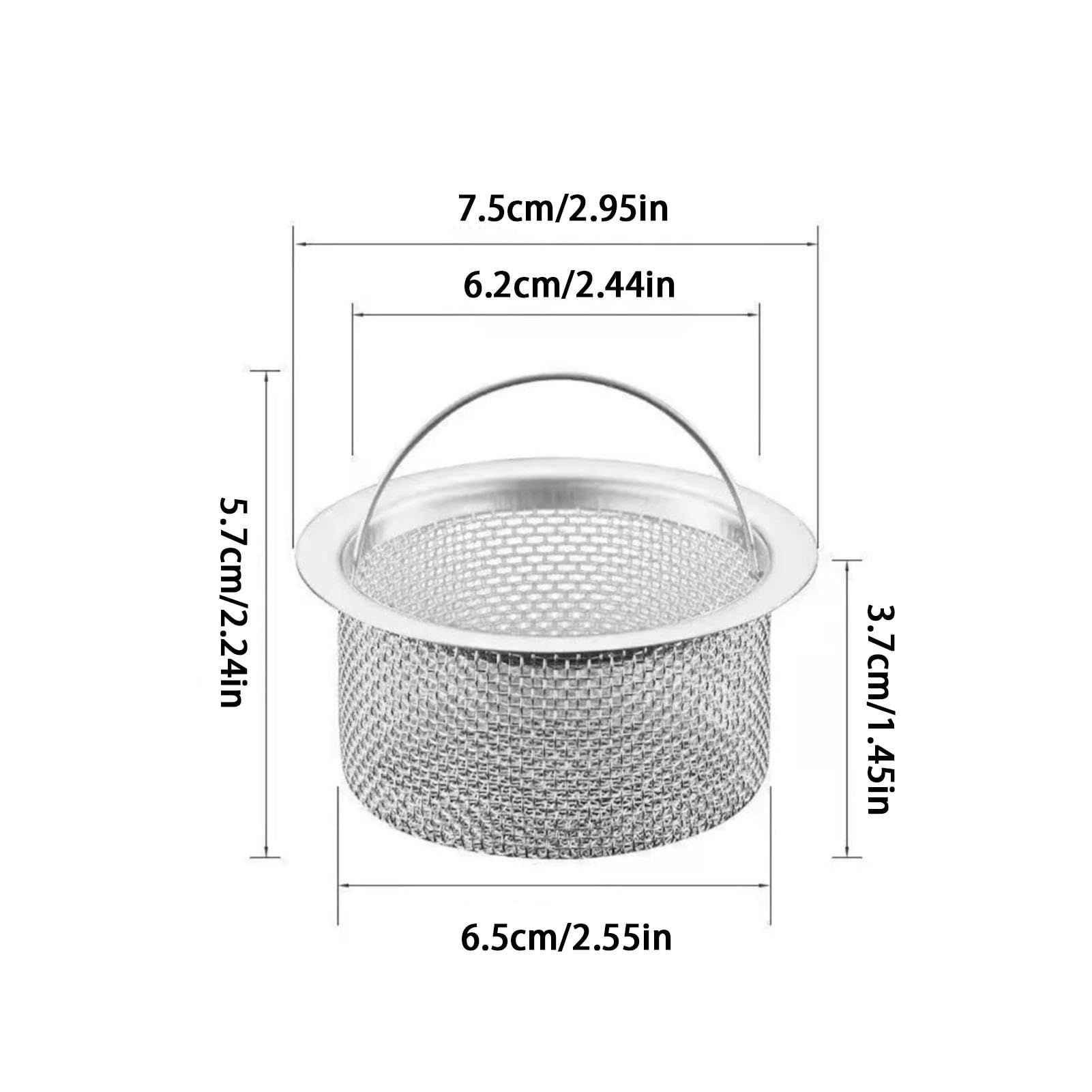 Kitchen Sink Strainer - Sink Strainer Plug | Stainless Steel Drain Filter, Anti-Clog Sink Strainer, Kitchen Sink Drain Protectors, Bathtub Drain Filter Hair Catcher for Bathroom, Kitchen Sinks