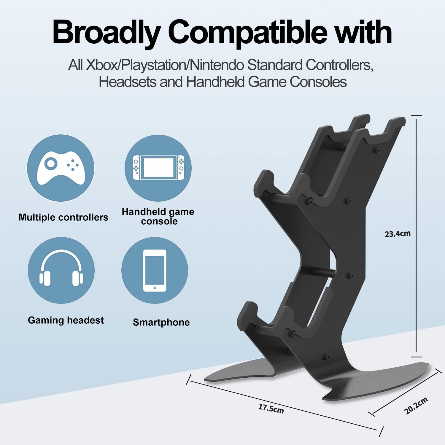 DOYO Xbox Controller Stand Holder for Xbox/ Switch/ PS4/ PS5/ Headset - Controller and Headphone Stand Soporte de Audifonos for Universal Gamepad Accessories