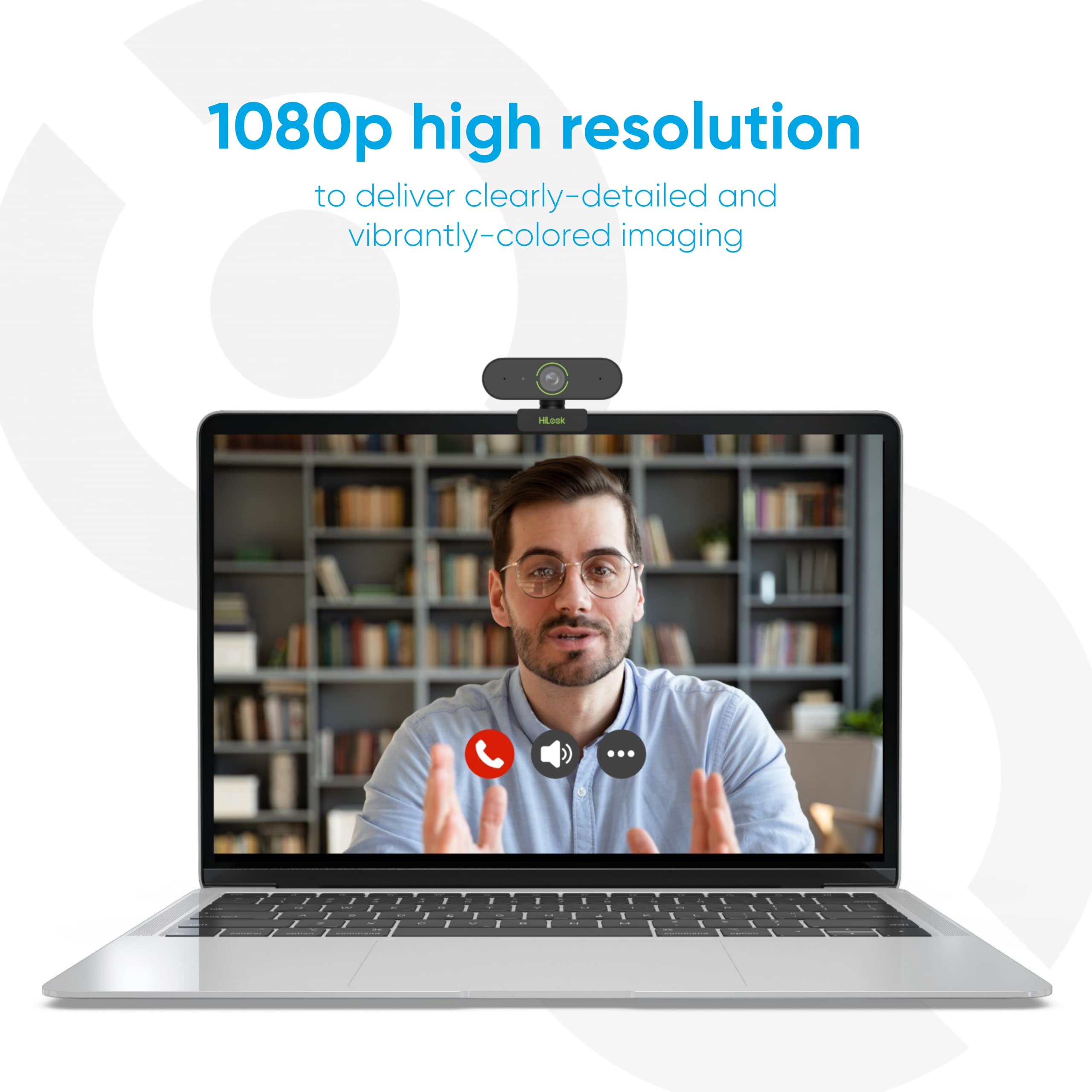 HiLook U12P 1080P HD Webcam with Noise-Canceling Mic, Autofocus & Privacy Cover, Low Light Correction Computer, USB Streaming Webcam for Zoom/Skype/Microsoft Teams/FaceTime, PC/Mac/Laptop