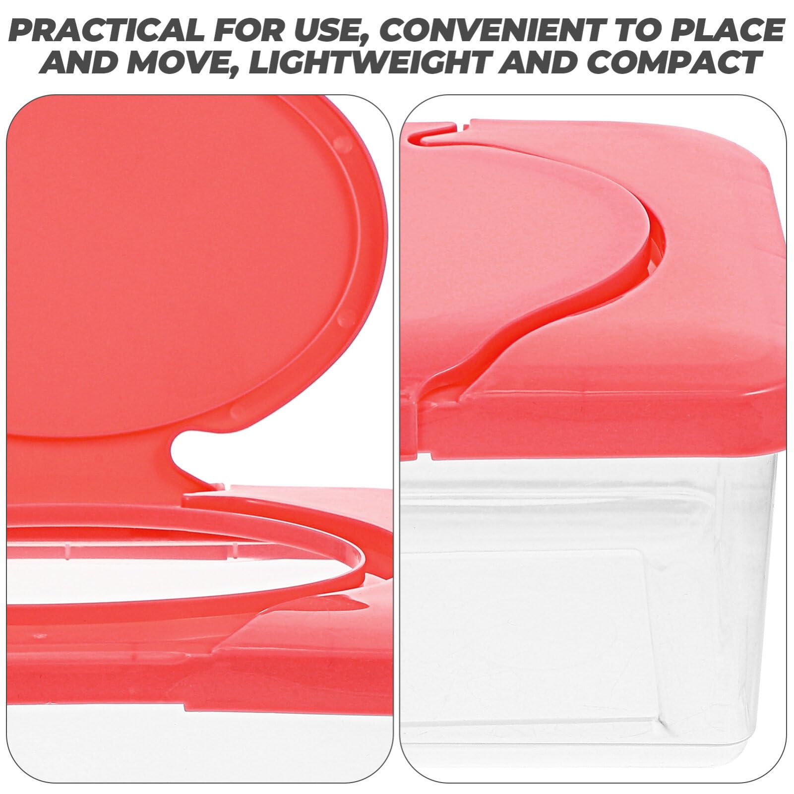 GLEAVI 3Pcs Wipes Dispenser Container Wet Wipes Storage Box with Lid Baby Wipe Case Holder for Keeping Wipes Fresh Home Office Desk B