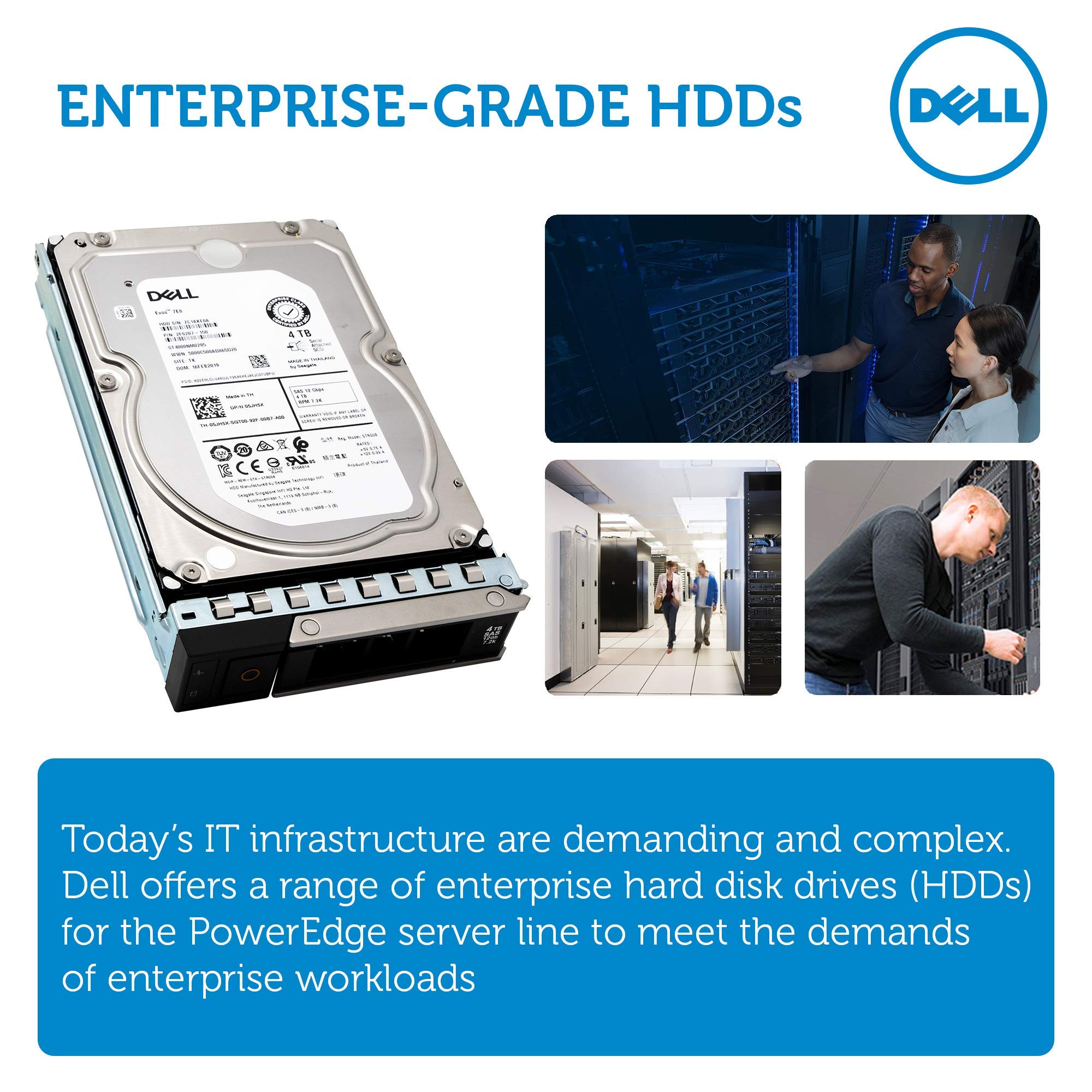 Dell 400-ATKL - Dell 4TB 3.5" Nearline SAS 7.2K 12Gb/s Hard Drive