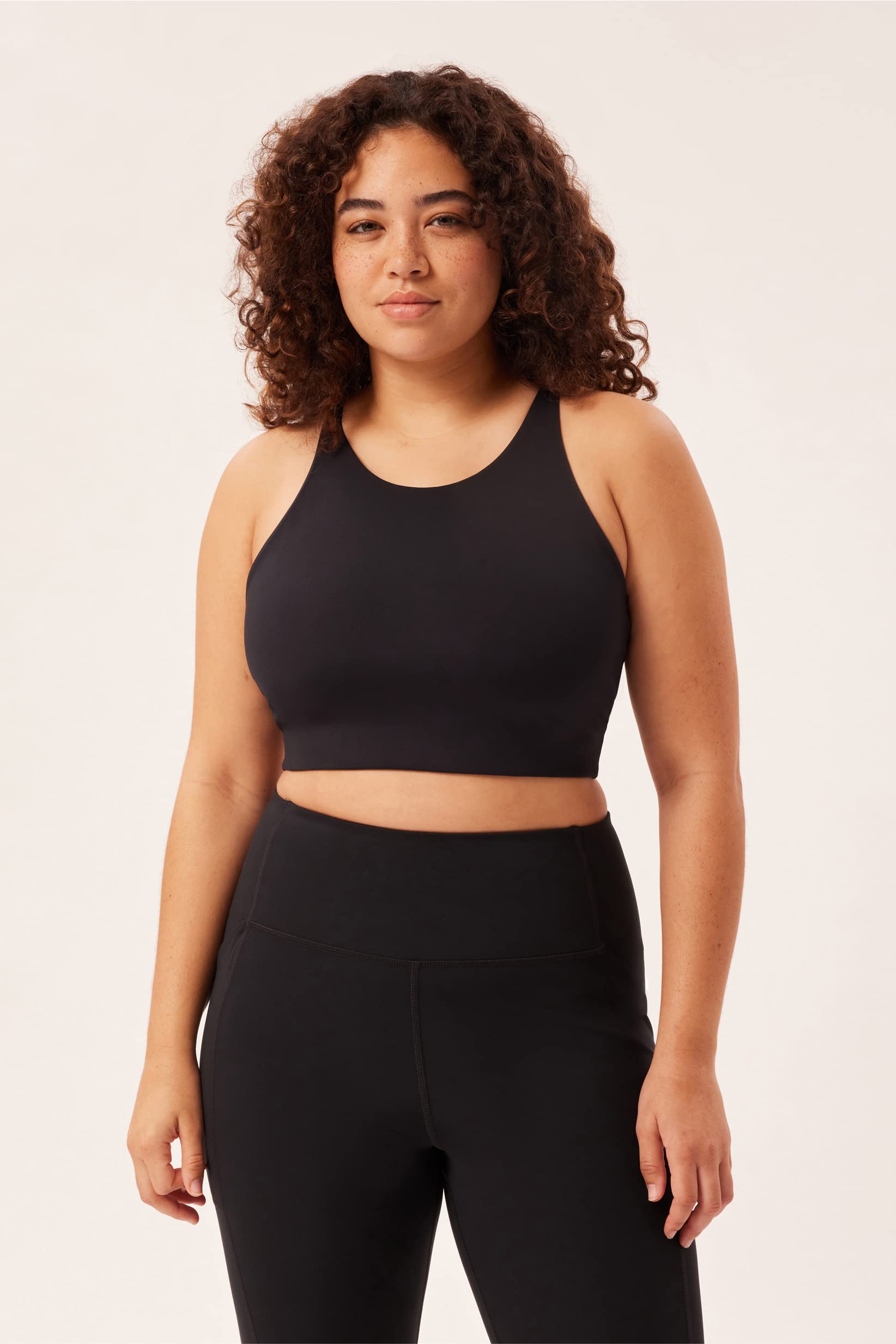 Girlfriend Collective Topanga Halter Bra, Black SM