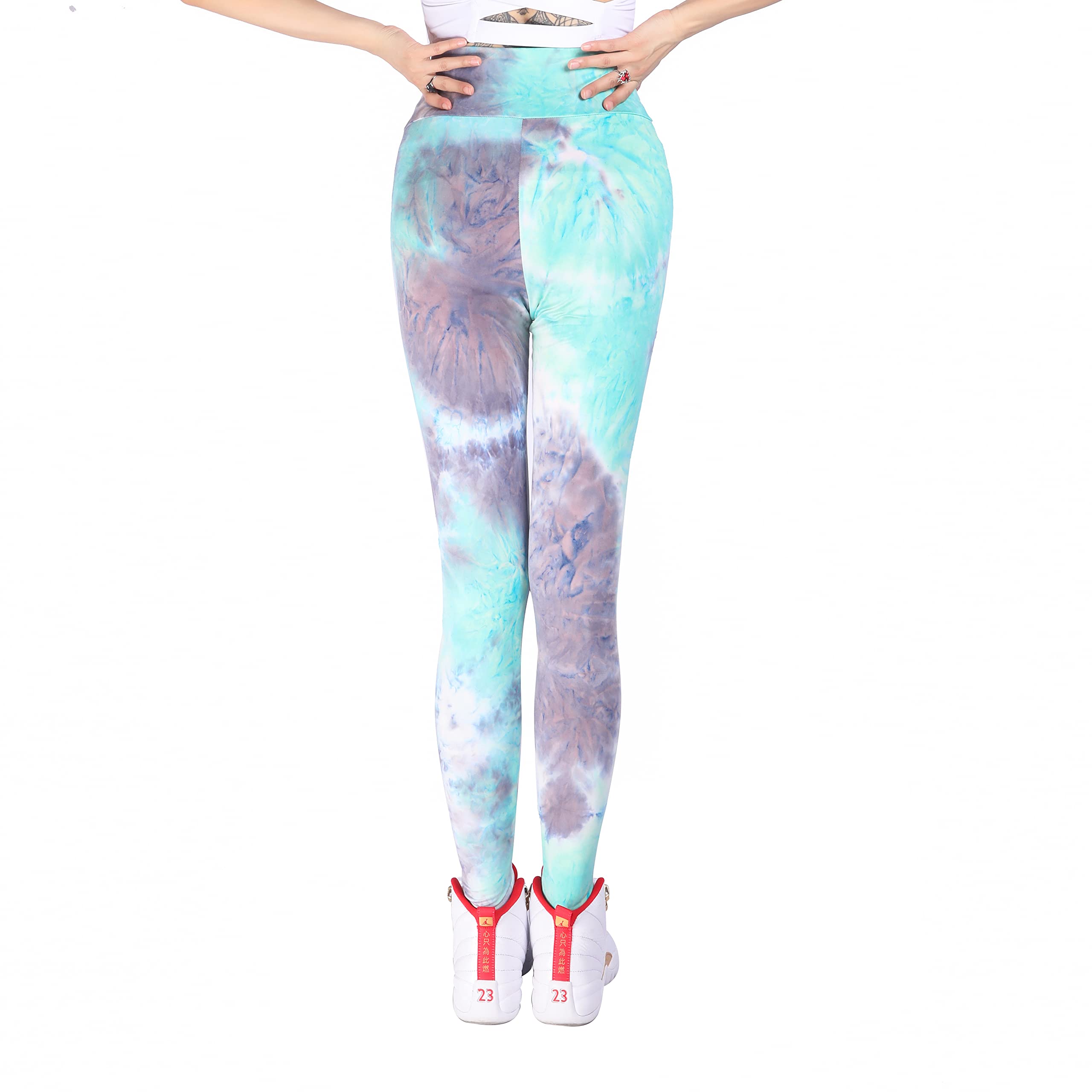 GLITERSIS Women's High Waist Ultra Soft Capri LeggingsTummy Control Workout Running 4 Way Stretch Workout Yoga Pants, 701 (L)