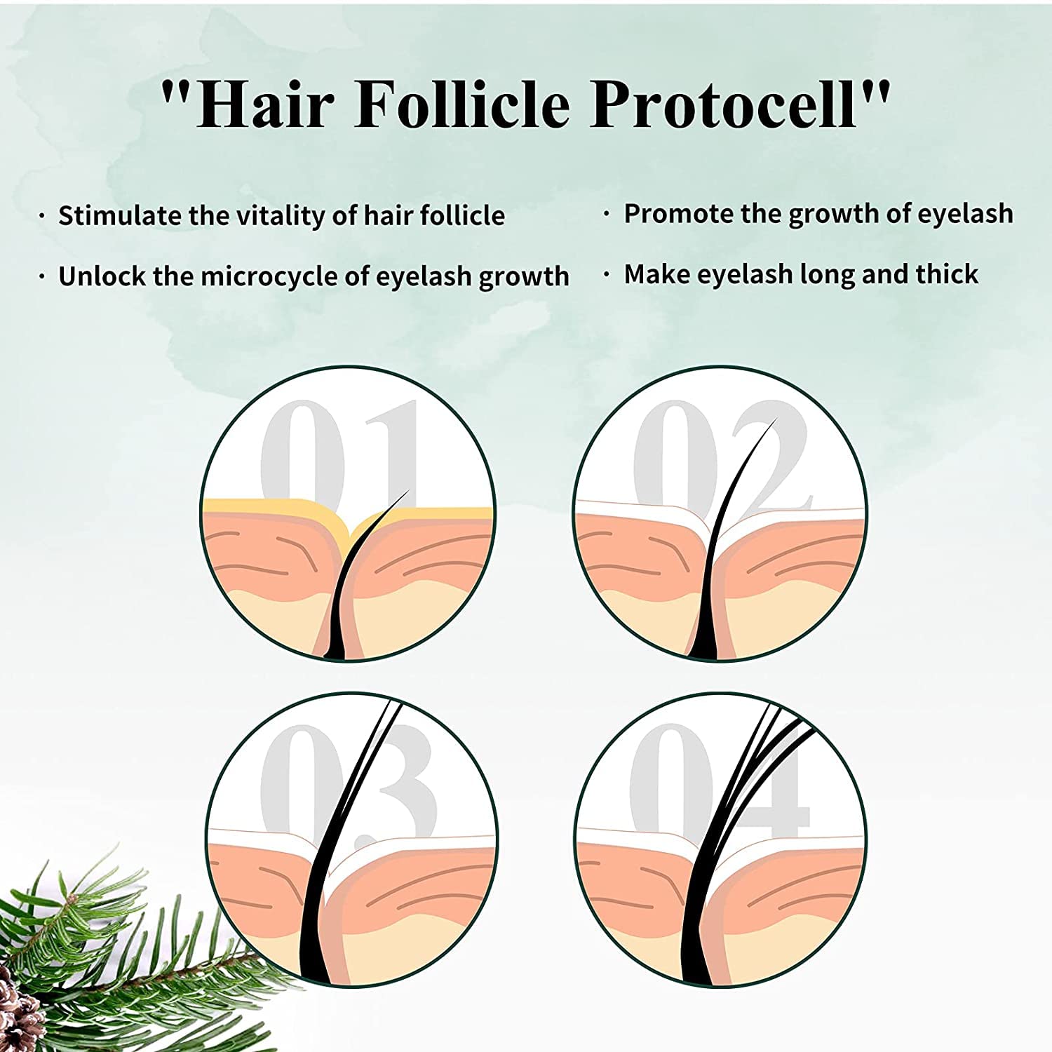 Eyelash Growth Serum, BREYLEE Lash Boosting Serum for Longer, Fuller, Thicker, Enhancing Lashes, Fast Premium Results in 30 days (Gold, 3ML/ 0.1 Fl. Oz)