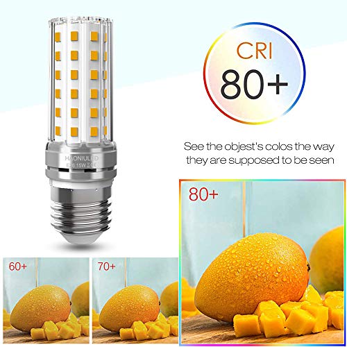 E26 Led Bulb Warm White 3000K,15W LED Candelabra Light Bulbs 150 Watt Equivalent,1500lm,E26 Standard Base Decorative,Decorative Candle,LED Chandelier Bulbs,Non-Dimmable LED 4 Packs