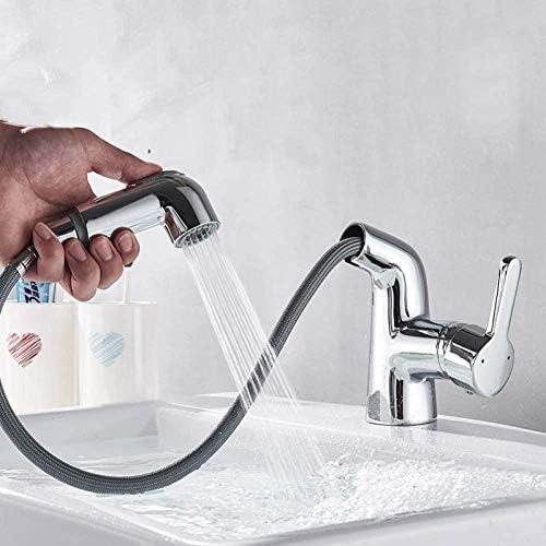 Kitchen Taps Faucet Chrome Bathroom Faucets Pull Out Bath Basin Faucet Basin Mixer Faucets Deck Brought The Mode With Two Nozzles Where Hot And Cold Water Mixes