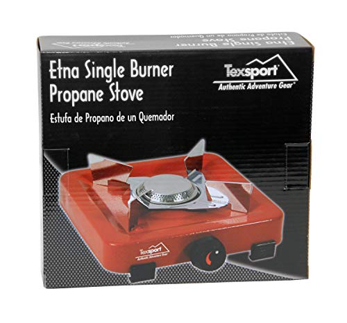 Texsport Compact Single Burner Propane Stove for Outdoor Camping Backpacking Hiking , Green