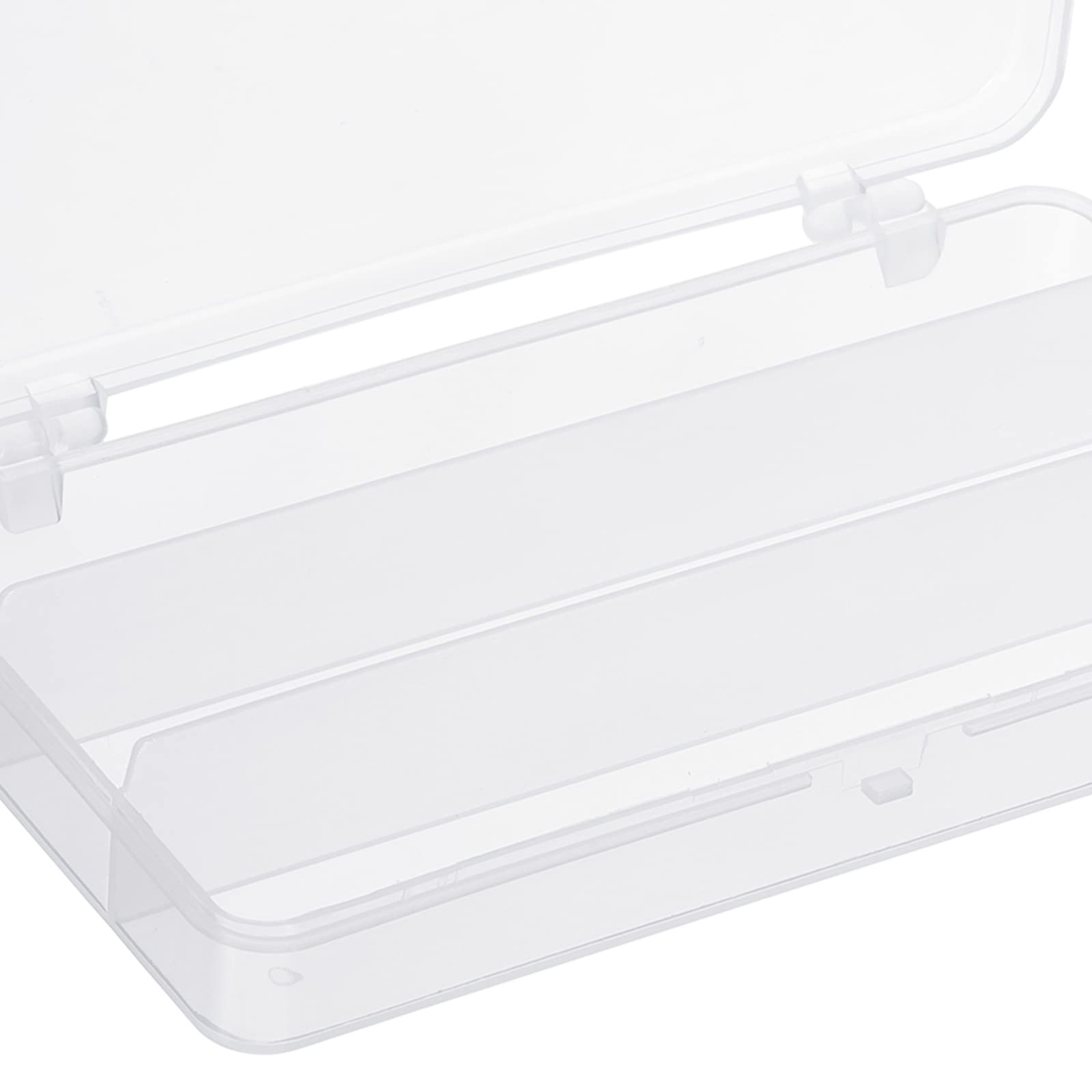 Fishing Tackle Accessory Box, 4 Pack Plastic 3-Grid Fish Lure Bait Hooks Organizer, Clear