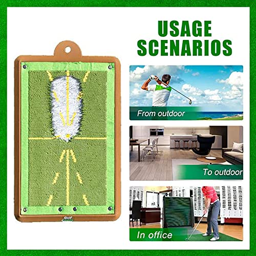 Golf Training Mat for Swing Detection Batting, Premium Golf Impact Mat, Analysis Swing Path and Correct Hitting Posture Golf Practice Mat, Golf Training aids for Indoor/Outdoor