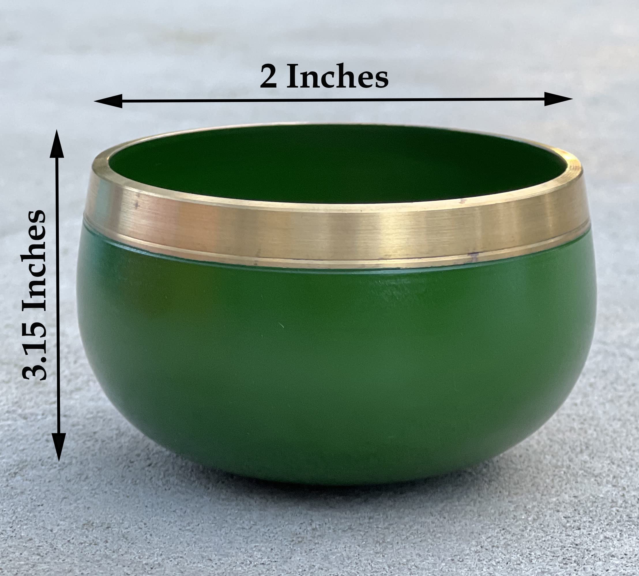 DharmaObjects Tibetan Heart Chakra Premium Palm Size Singing Bowl Gift Box Set
