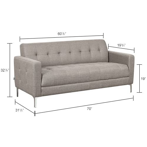 Global Industrial Fabric Upholstered Sofa, 70"W, Tan