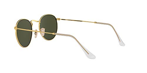Ray-Ban Rb3447 Round Metal Sunglasses, Gold/G-15 Green, 53 mm