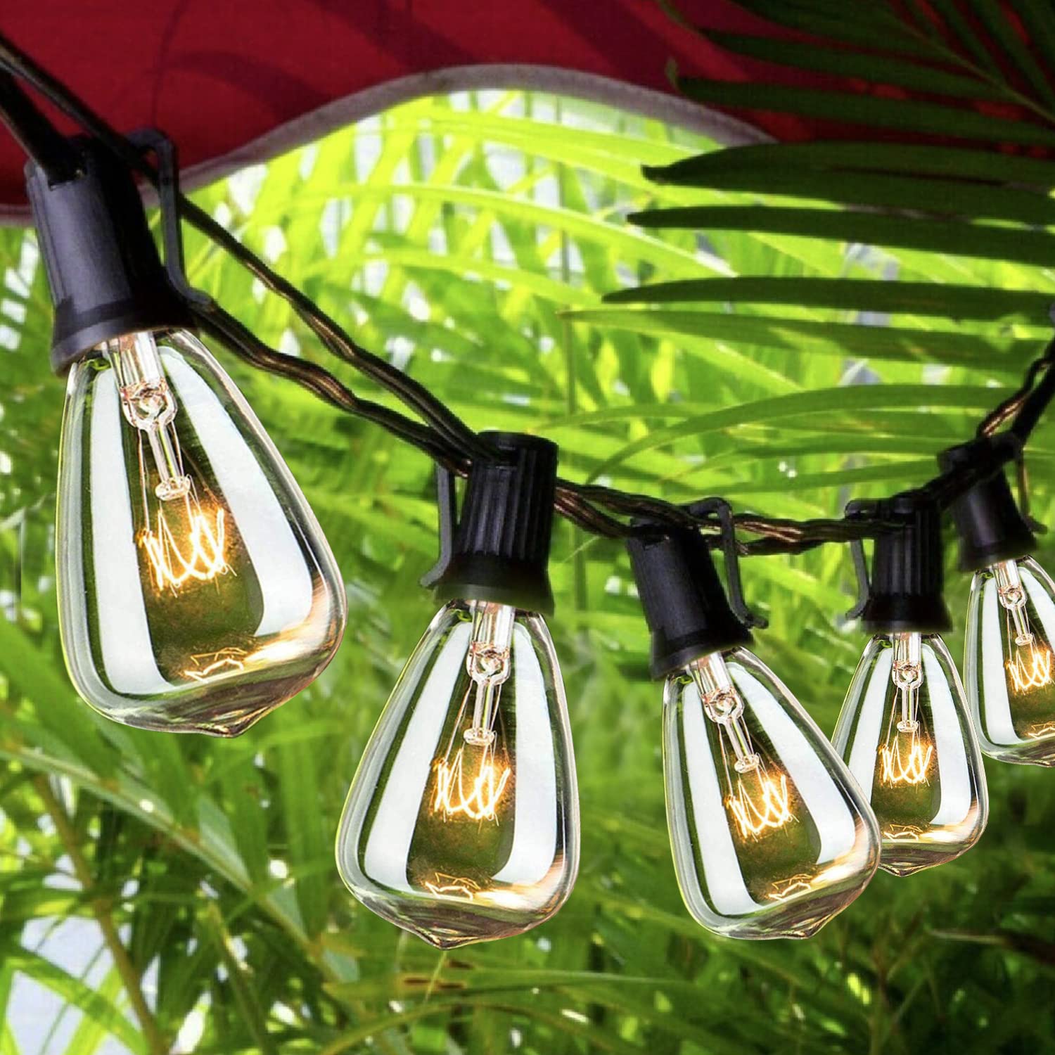 Dr.BeTree 10 Pack Edison Light Bulbs, Clear Replacement Bulbs, ST38 Glass Night Lights Bulbs, 7 Watts C7/E12 Screw Base for Indoor Outdoor Patio String Lights