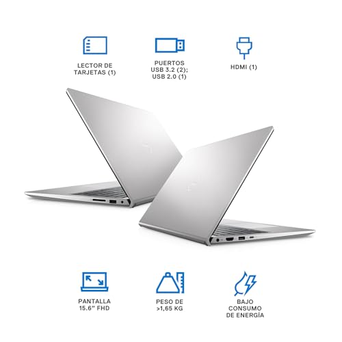 Dell Laptop Inspiron 3520 15.6" Full HD, Intel Core i3, 8GB, 256GB SSD, Windows 11 Home, Español, Plata. Incluye Backpack y Mouse inalámbrico