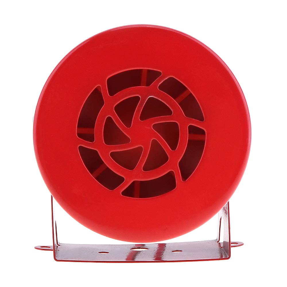ePathChina Universal 12V Red Automotive Motorcycle Horns Air Raid Siren Horn Car Truck Motor Driven Alarm