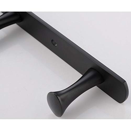 GOOFFY Door Metal Hooks for Hanging Oval Hook Wall Mounted Black Holes Hooks Kitchen Wall Door Coats Clothes Towel Hat Row Hooks Robe Hooks Hanger Hanger
