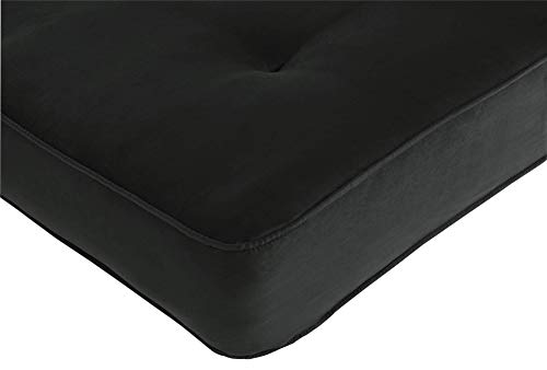 DHP 8 Inch Independently Encased Coil Futon Mattress, Black Microfiber
