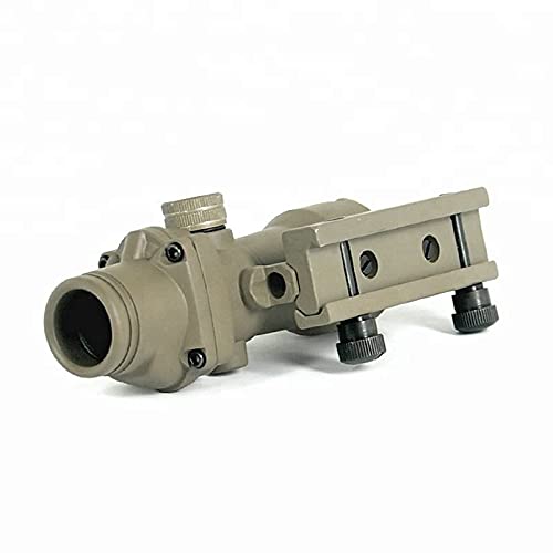 E-Tactical 4x32 Scope Tan Green Chevron Glass Fiber Scope Glass Etched Reticle Real Fiber Optics Optical Scope