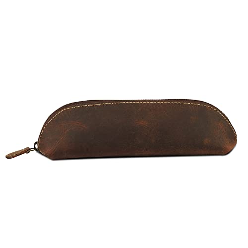 The Antiq: Pencil Pouch, Zipper Pencil Case, Leather Pencil Case, Pencil Bag Pouch With Zipper Pen Holders Handmade, Pen & Marker Case, Pencil Case for Artists & Professionals MRD-ZPC-004 0