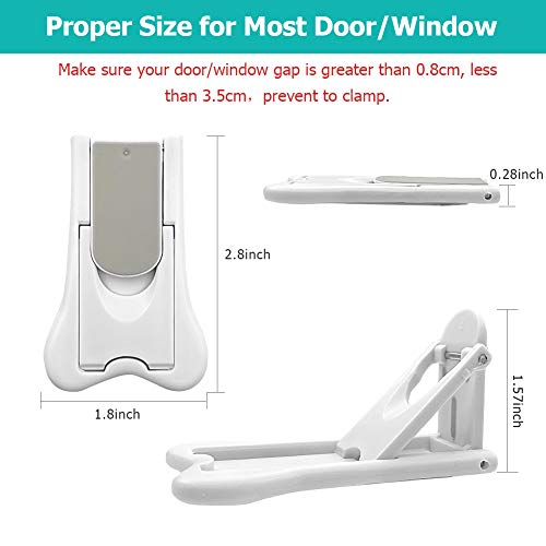 Fangze Sliding Glass Door Child Lock - 6 Pack Baby Safety Slide Window Locks for Kids Proof Patio Closet Doors No Drilling Tools Needed